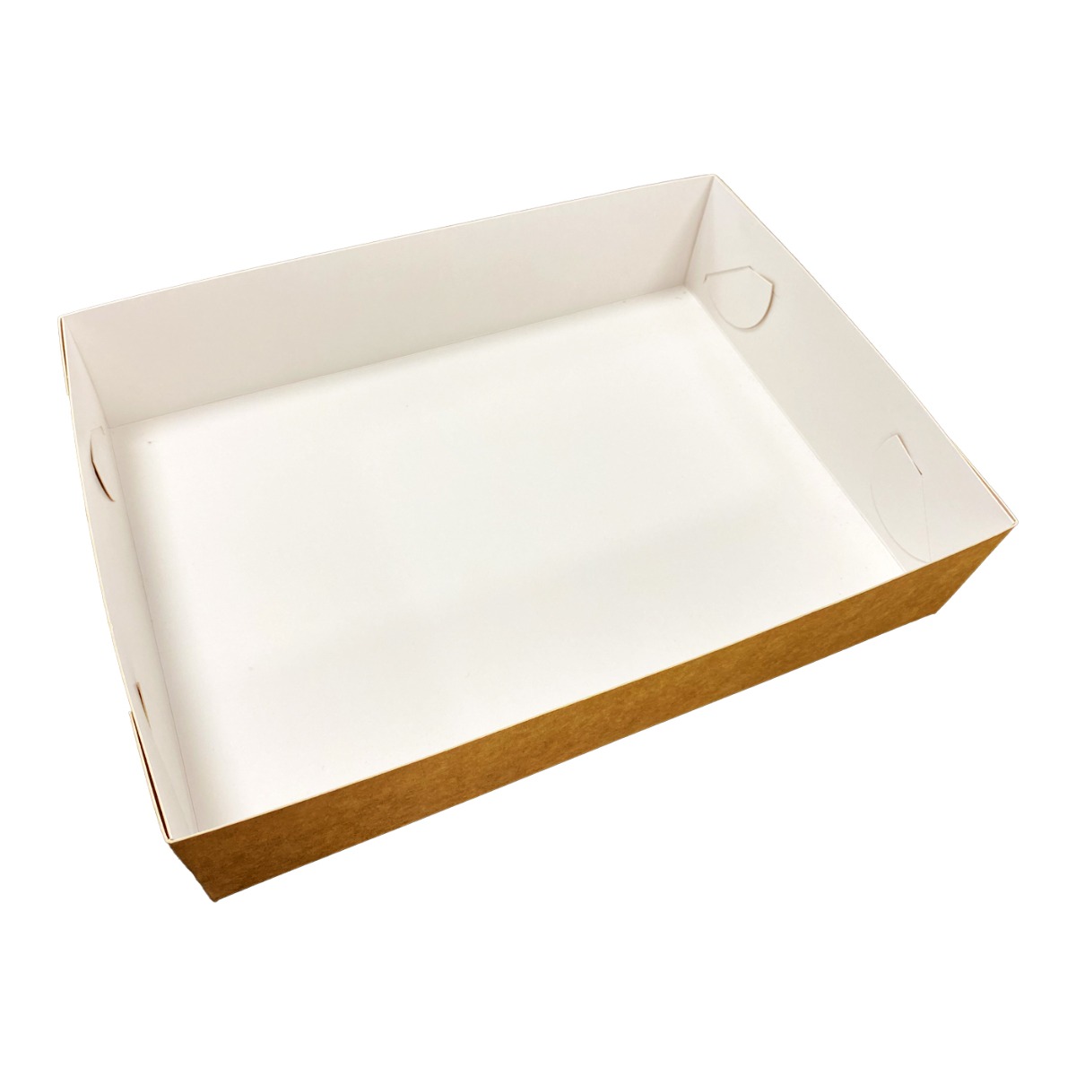 Pudełko catering set box SPÓD op.50szt 25x35cm h 8cm brązowo-białe TnG ...